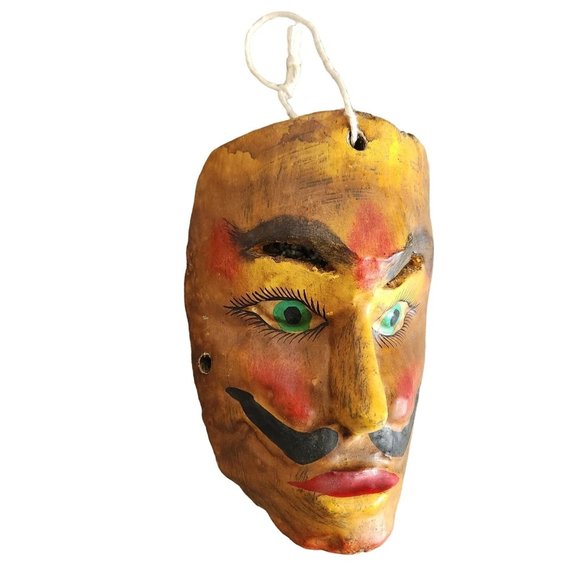 Art | Vintage Mexican Folk Art Mask Guerrero Carved Wood Mask Mexican ...